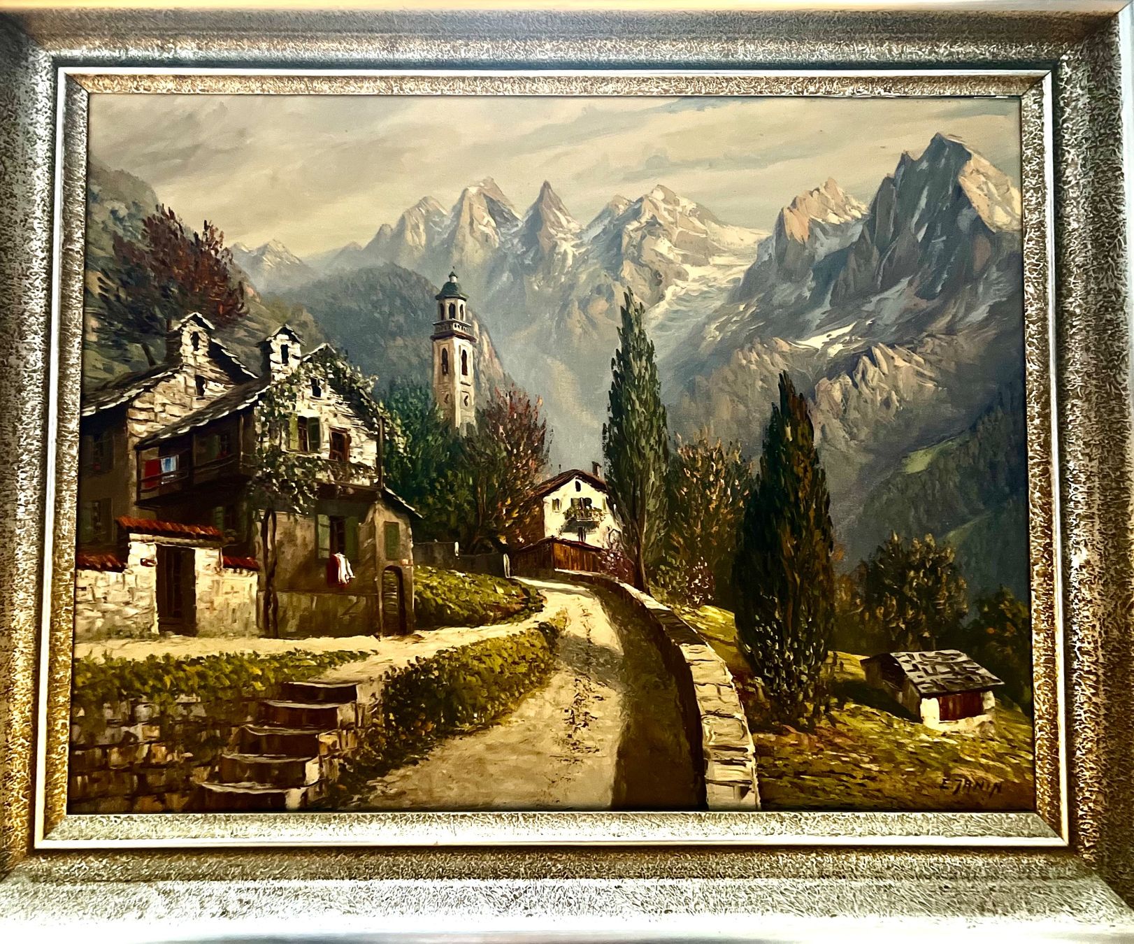 Gemälde Oel von E.Janin Bekannten Schweizer Künstler (80x60) | Kaufen auf Ricardo