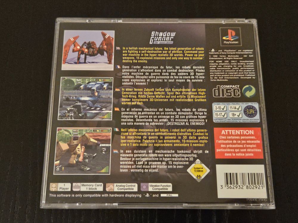 Shadow Gunner The Robot Wars (PS1/PAL) | Kaufen auf Ricardo