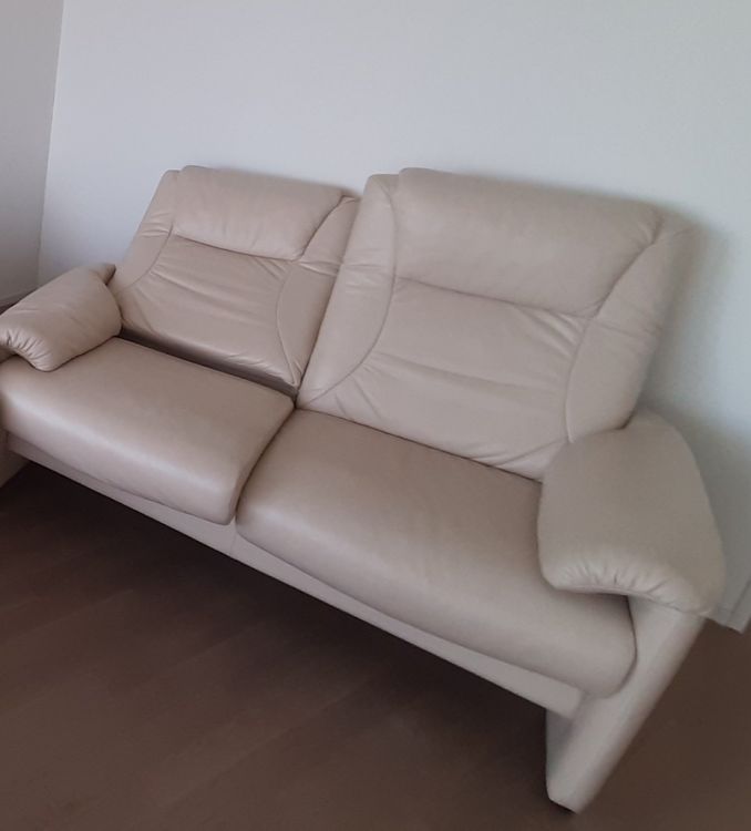 2er Sofa mit Hocker (Echtleder) | Kaufen auf Ricardo
