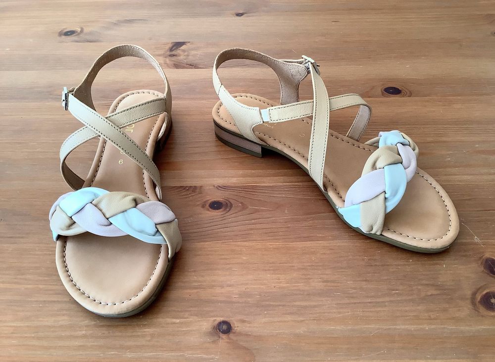NEW Gabor Comfort Leather Camel Sandals 39 (Neu (gemäss Beschreibung ...