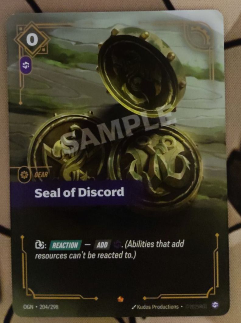 Riftbound - Seal of Discord - Exclusive event Sample (Neuf (Voir ...