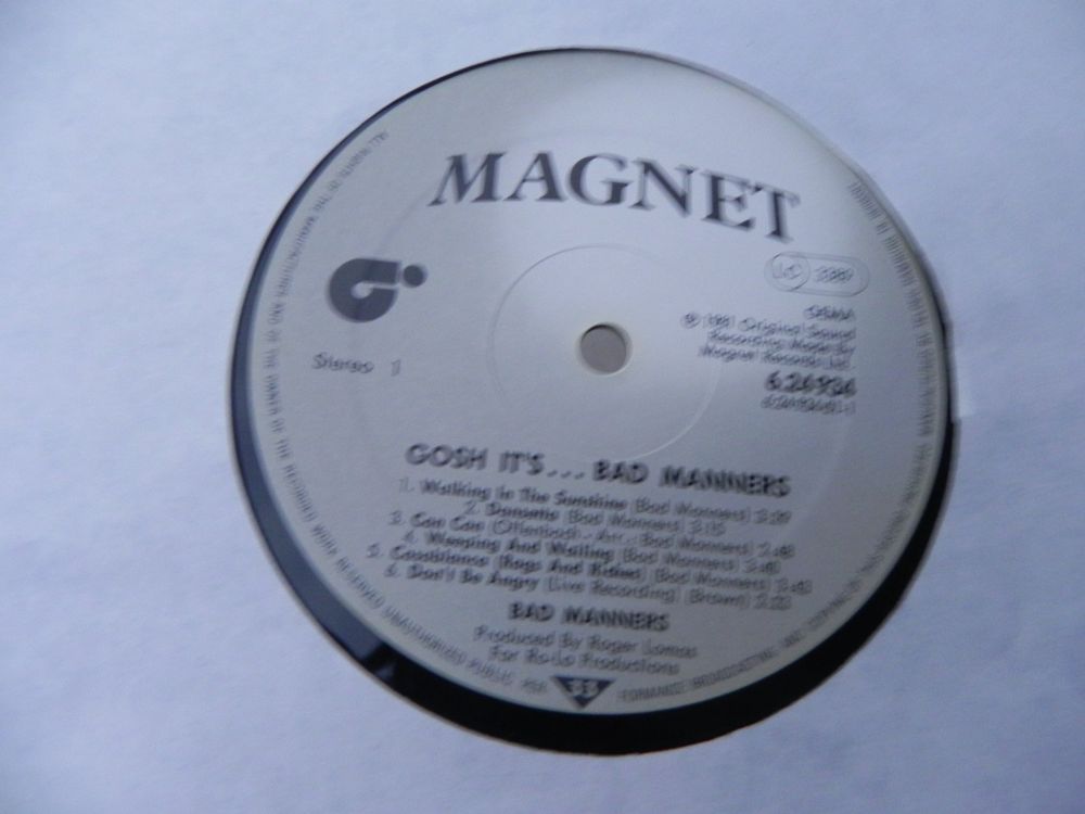 LP Engl. SKA Band Bad Manners 1981 Gosh it`s (Gebraucht) in Siebnen für ...