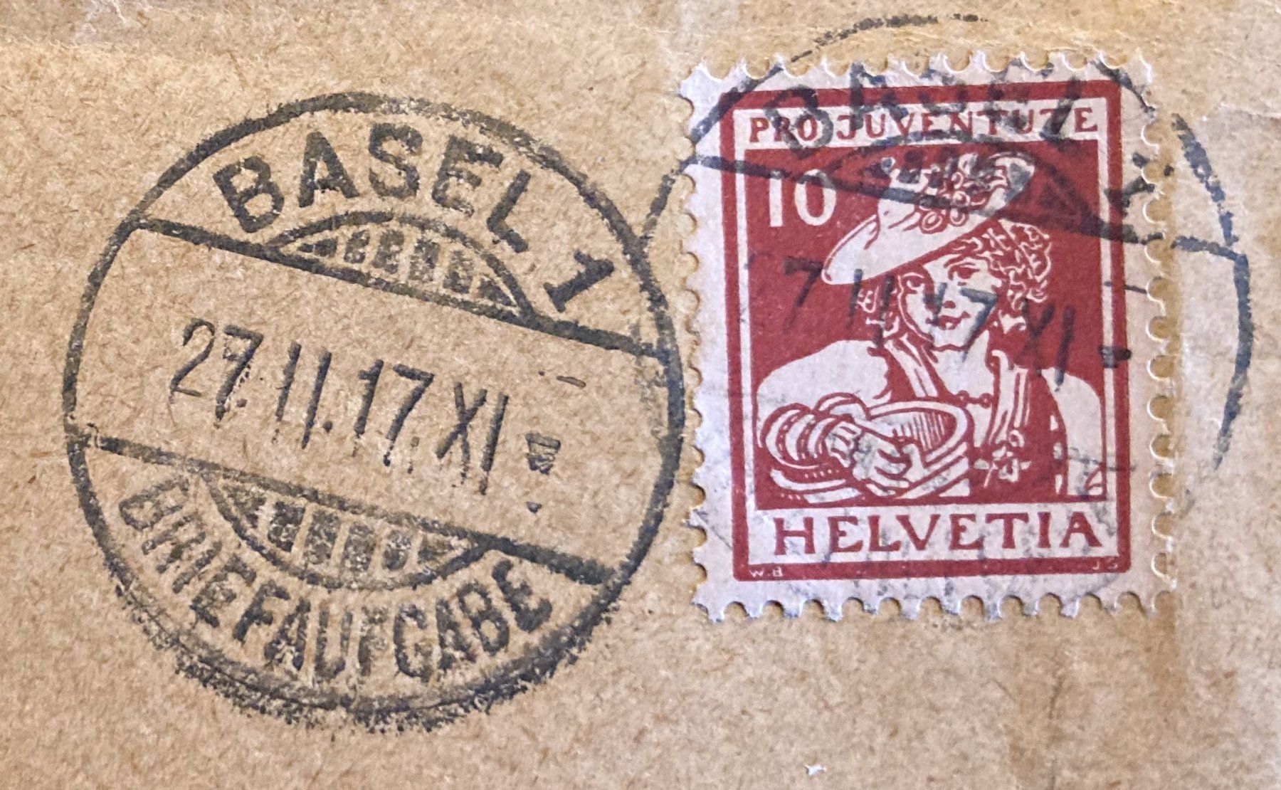 Pro Juventute Beleg 1917 mit J6 nach Neftenbach, SBK 150 Fr. (D ...