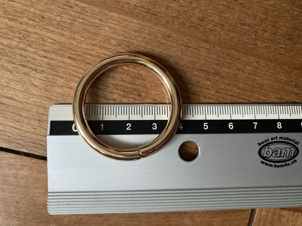 9 Metallringe 4cm, brüniert, für Schmuck zum Basteln (Neu (gemäss ...