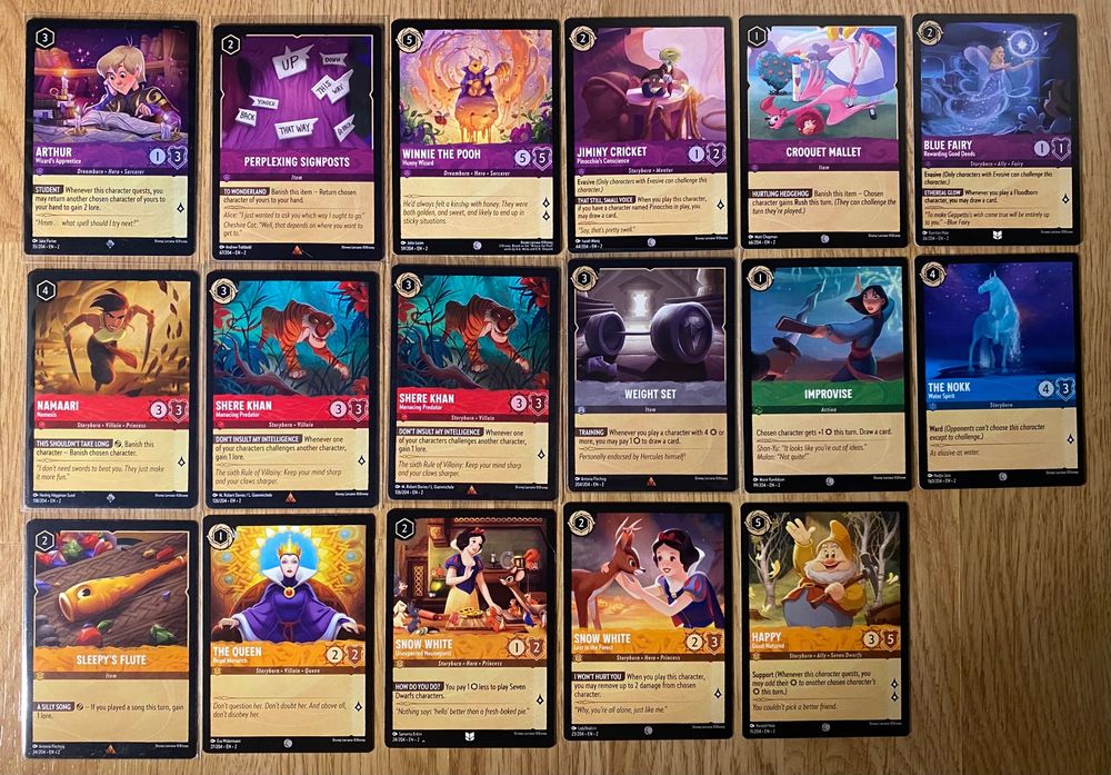 17x Disney Lorcana EN - Epic, Rare, Uncommon, Common (Neu (gemäss ...