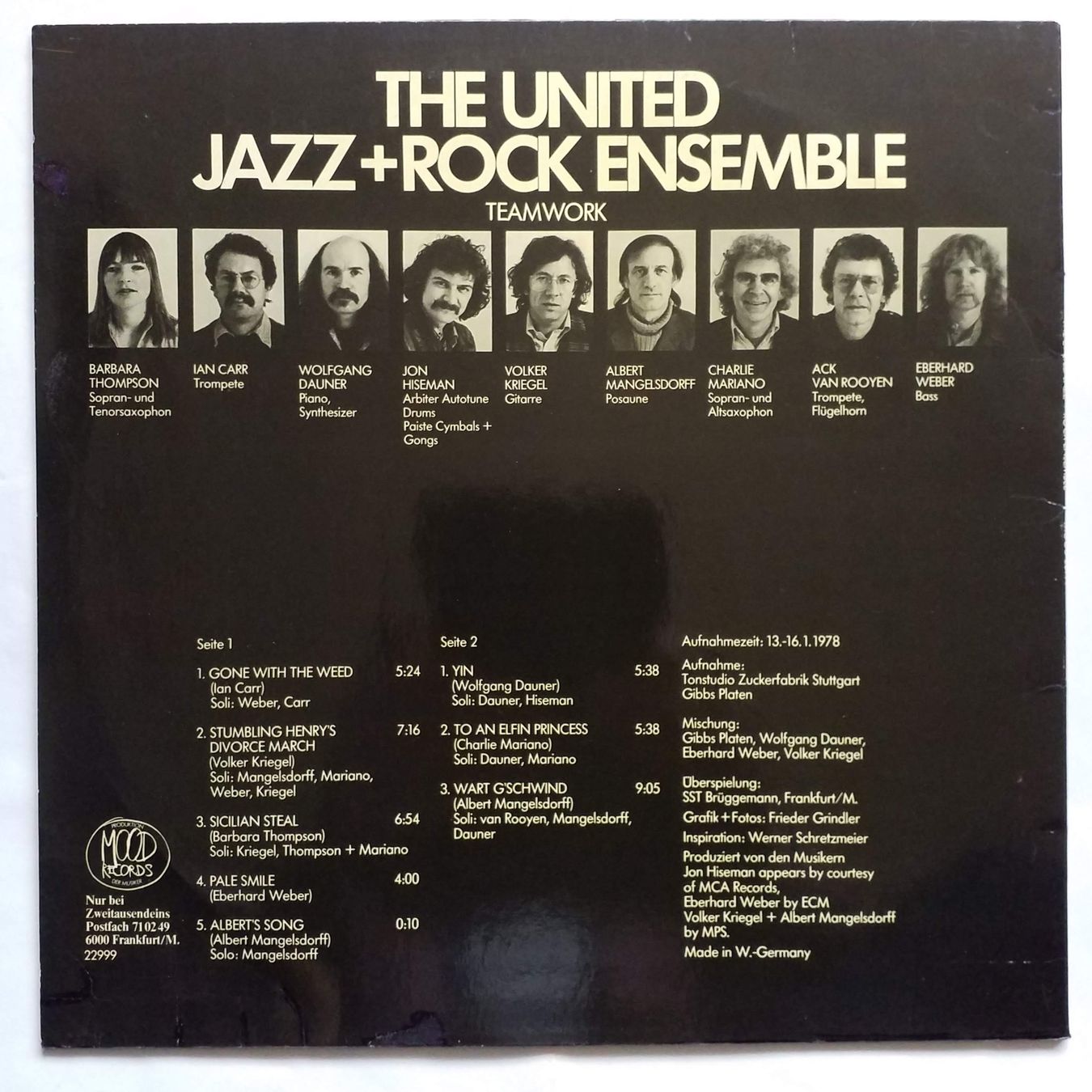 THE UNITED JAZZ + ROCK ENSEMBLE - 1978 press - NEW - (Neu (gemäss ...