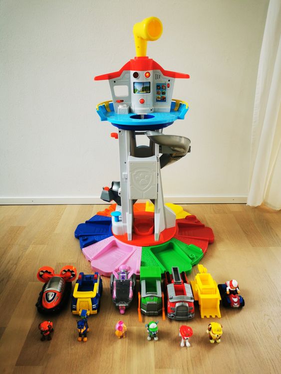 Paw Patrol Station XXL inkl. Hunde, Fahrzeuge, Ryder, Chase (Gebraucht ...