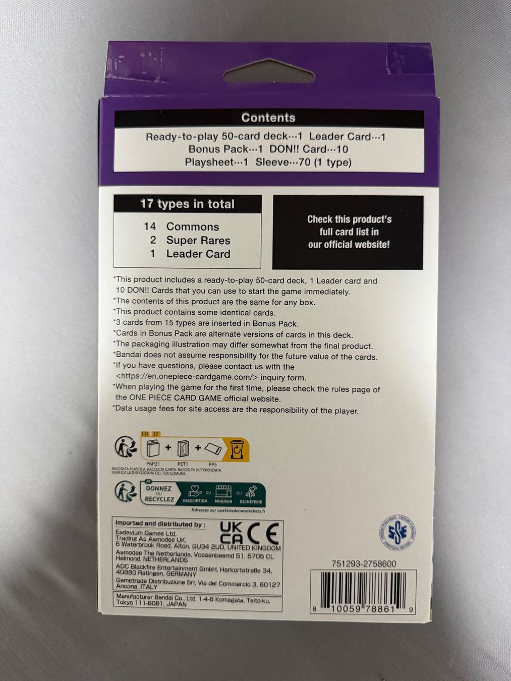 One Piece Card Game - Starter Deck EX Gear 5 ST21 (Neu und ...