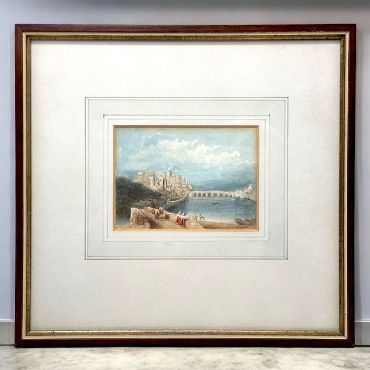 Aquarelle ancienne sur papier 19e siècle "Le Pont d'Avignon" (Gebraucht) in Morges für CHF 20 ...