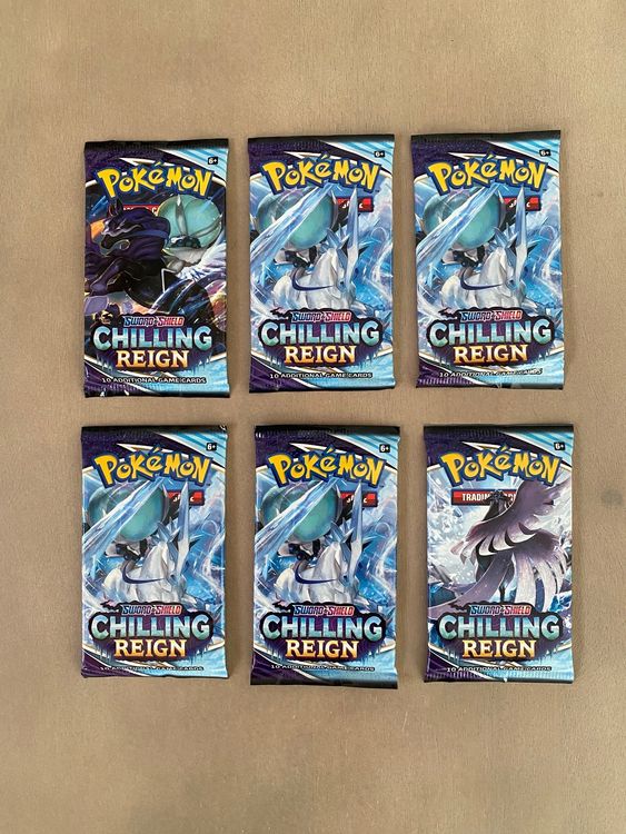 6 x Chilling Reign Booster Packs - Pokemon | Kaufen auf Ricardo