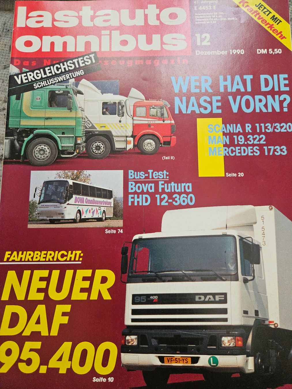 Lastauto Omnibus 12/90 Daf 95 Scania 113 MAN Multicar xx (Gebraucht) in ...