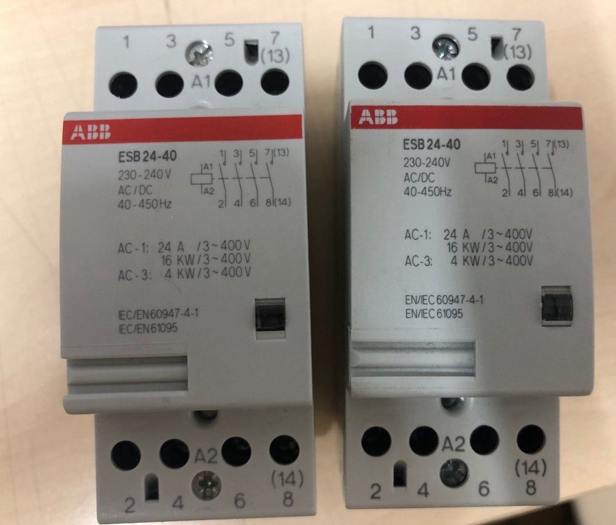 Schütz ABB ESB 24A 230VAC 4S (Neu und originalverpackt) in Kölliken für ...