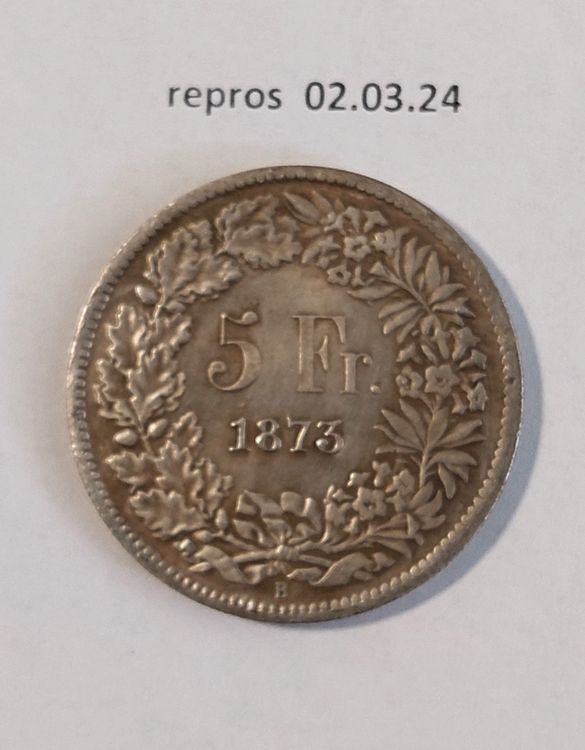 5 Franken 1850 (Replica) dunkle Ausführung (Gebraucht) in Arch für CHF 9 – mit Lieferung auf ...