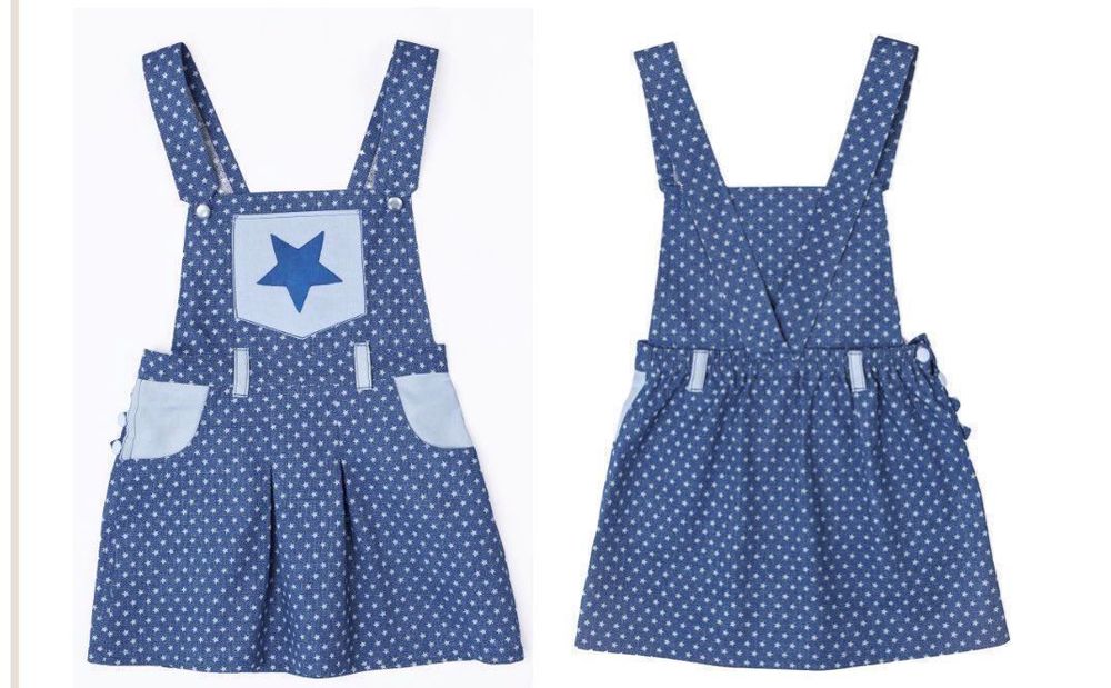 NEU Handmade Einzelstück 👉🏻Jupe Latzrock Gr. 104-110 (Neu und ...