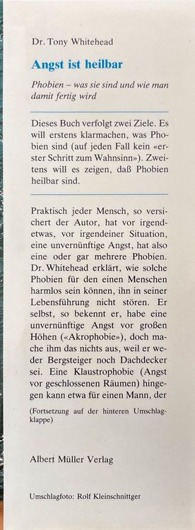 Whitehead Tony, Angst ist heilbar (Neu (gemäss Beschreibung)) in Sarnen ...