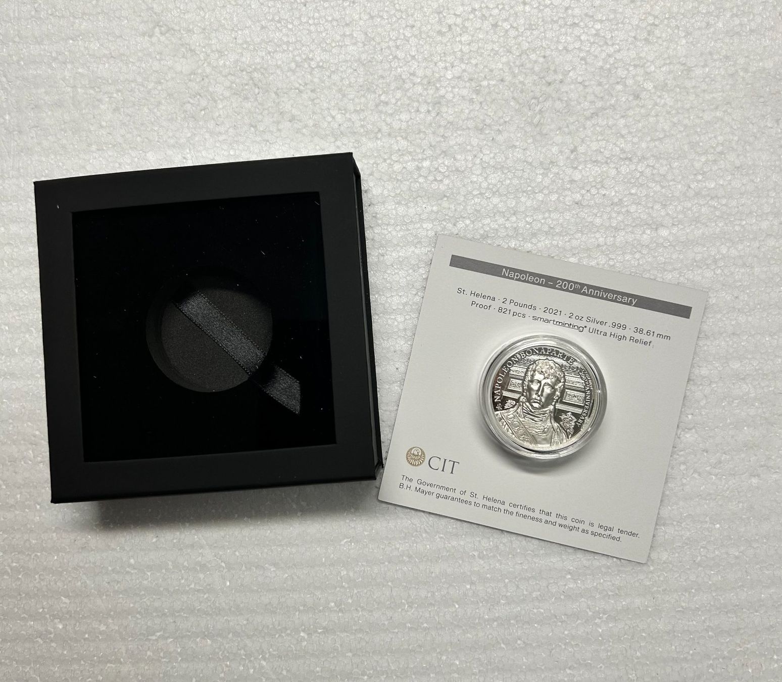 Napoleon 200. Jahrestag 2 oz Ag Coin Invest Trust S:t Helena (Neu und ...