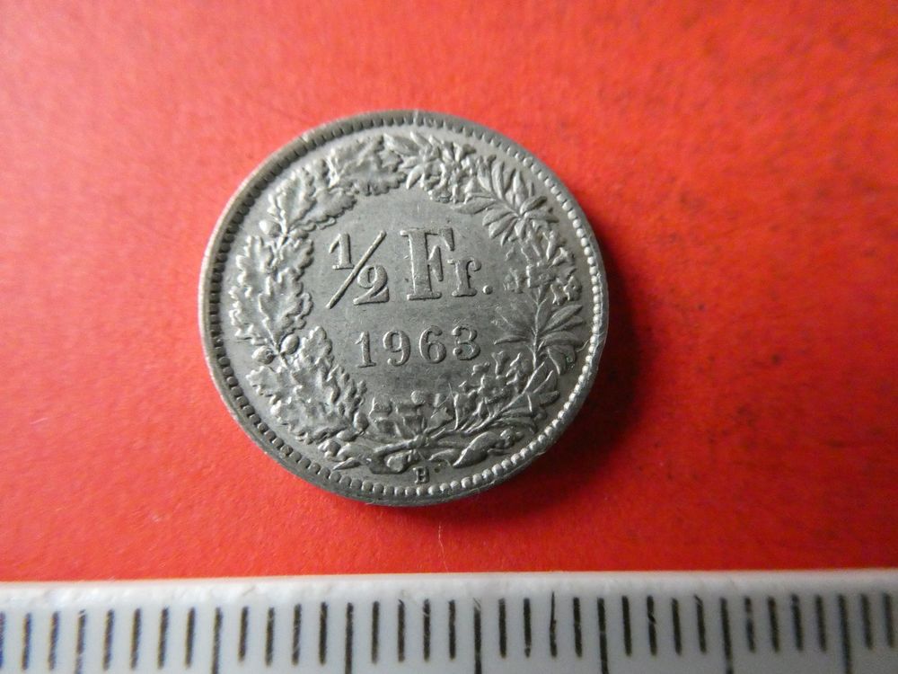 Schweiz 1963, 1/2 Franken - Silber (Gebraucht) in Hinterforst für CHF 2 – mit Lieferung auf ...