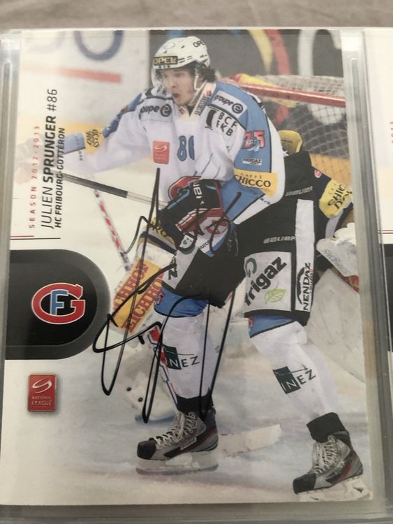Julien Sprunger Fribourg Gotteron Hockey Card signiert (Gebraucht) in ...