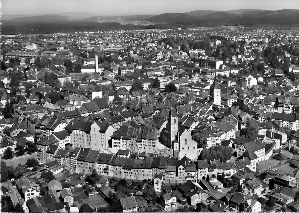Aarau AG Flugaufnahme Nr.3121 Altstadt , ca.1950 | Kaufen auf Ricardo