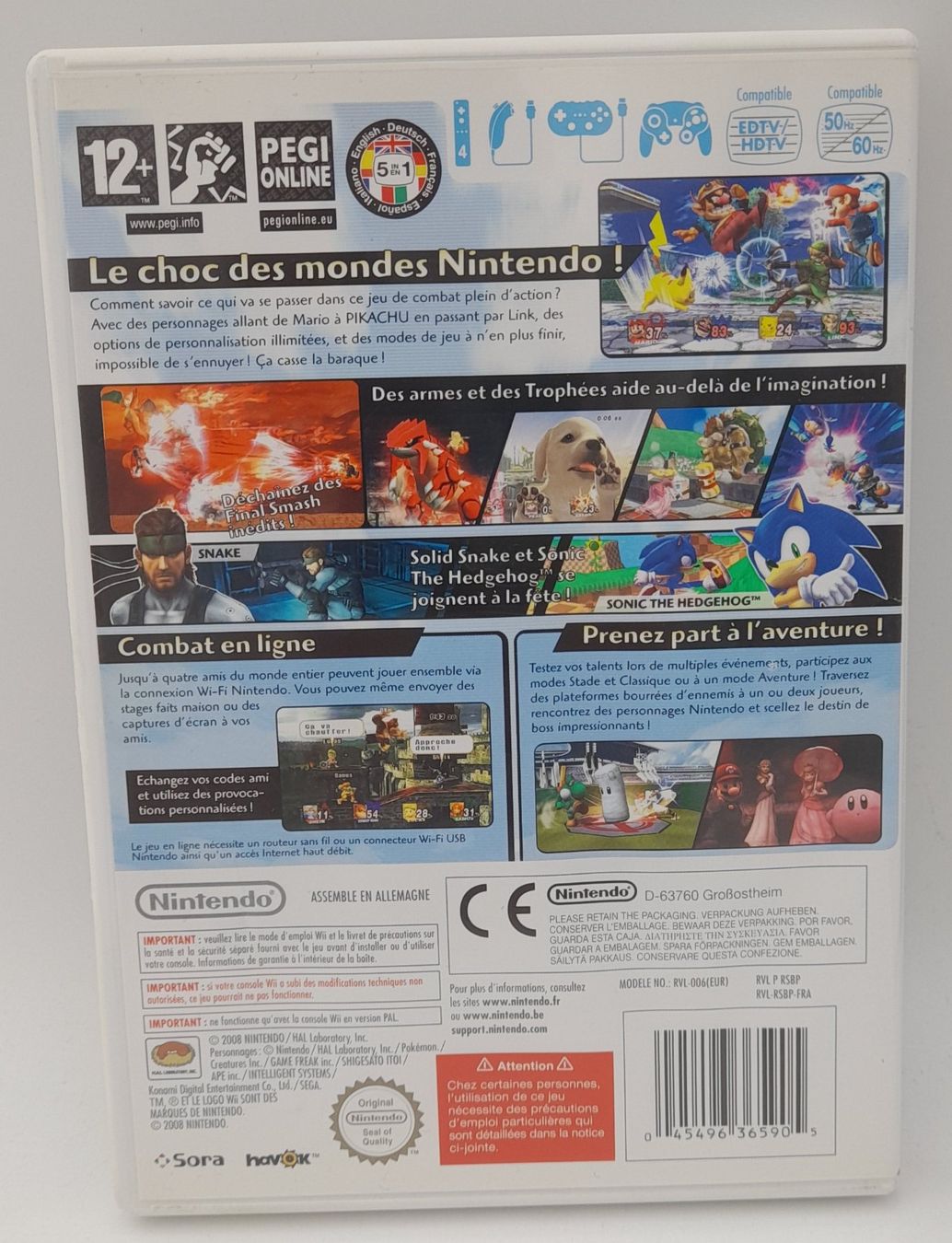 Super Smash Bros. Brawl Nintendo Wii PAL FRA complet + PIN (Gebraucht ...