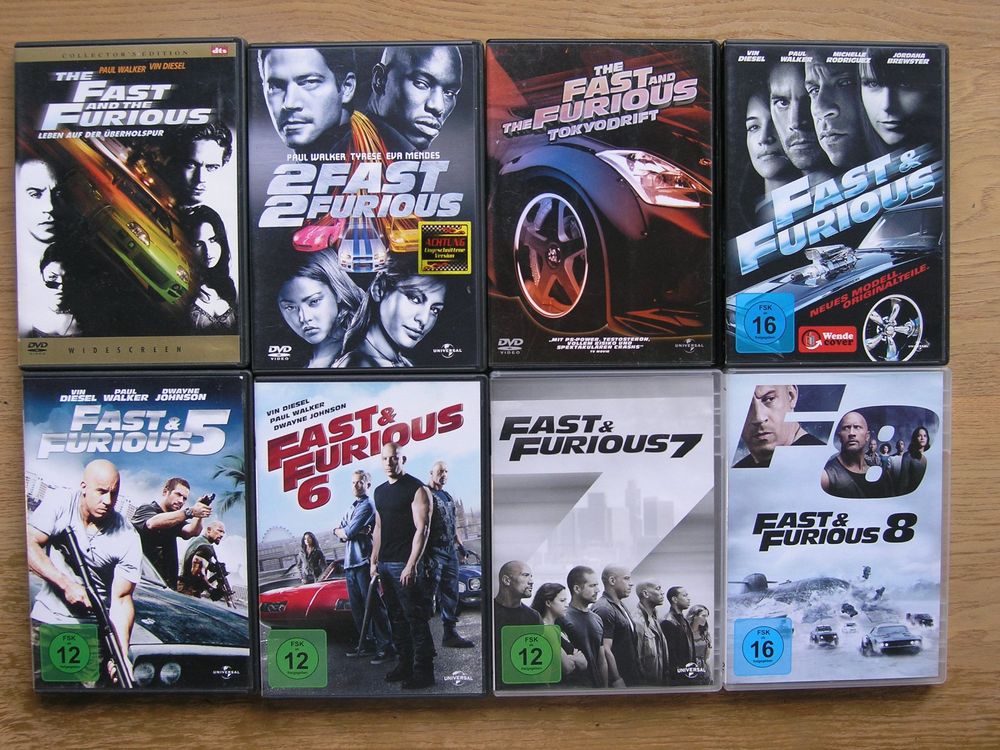 THE FAST AND THE FURIOUS 1 - 8 DVD SAMMLUNG (Gebraucht) in Zuzwil SG ...