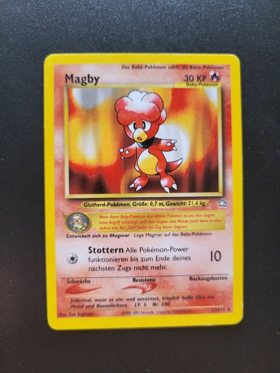 Pokemon Magby Rare Neo Genesis (Gebraucht) in oberbuchsiten für CHF 8 ...
