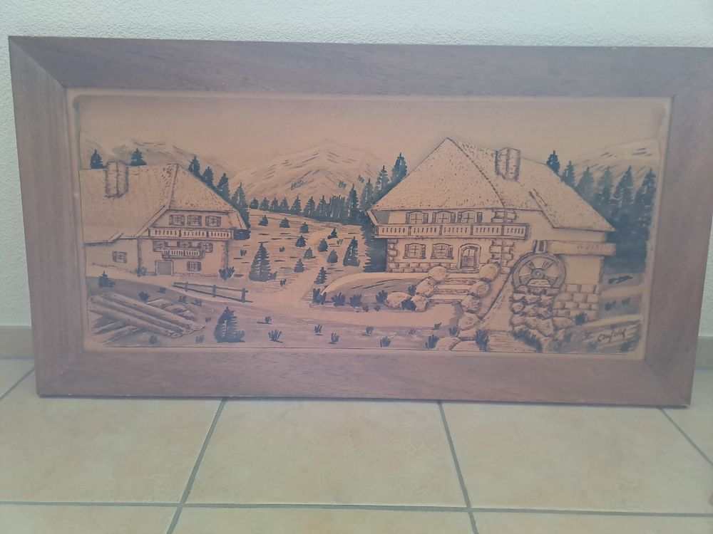 Holzbild 3D, Berner Häuser, Gemälde, Schnitzkunst (Gebraucht) in ...