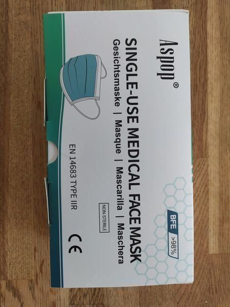 Medical Face Mask, EN14683 Type IIR, (Neu und originalverpackt) in ...