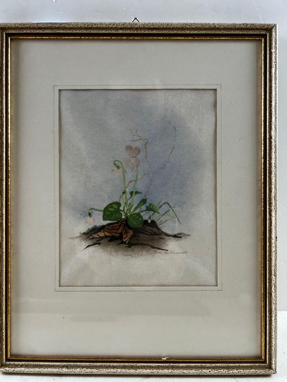 Blume szene Aquarell Unleserlich Signiert. | Kaufen auf Ricardo