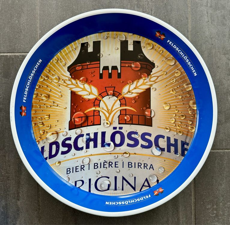 Serviertablett Bier Werbung Feldschlösschen Tablett (Gebraucht) in ...