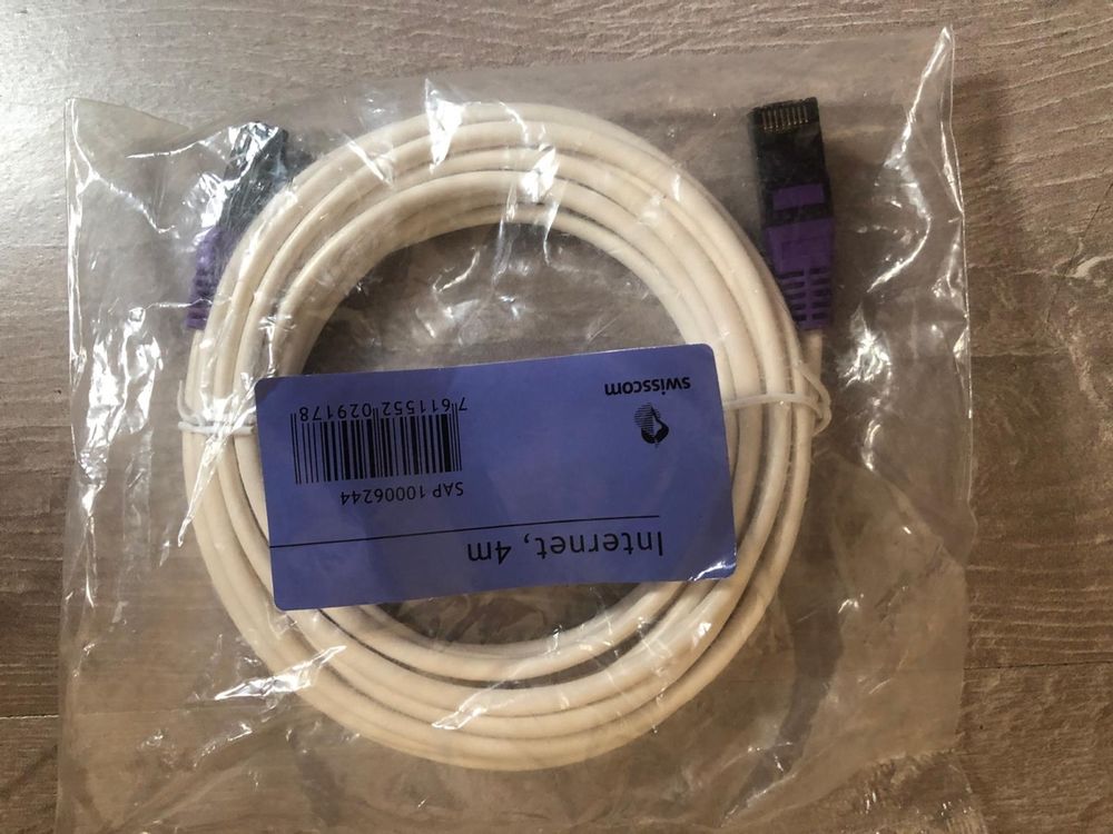 Internet Kabel Swisscom 4m (Neu und originalverpackt) in Flums für CHF ...