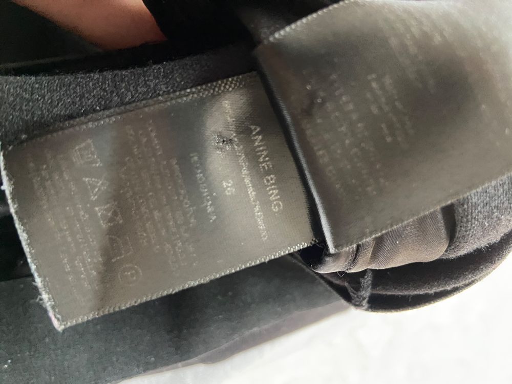 Anine Bing Stretch Pull On Trousers Pintucked Side Zip Hose (Gebraucht ...