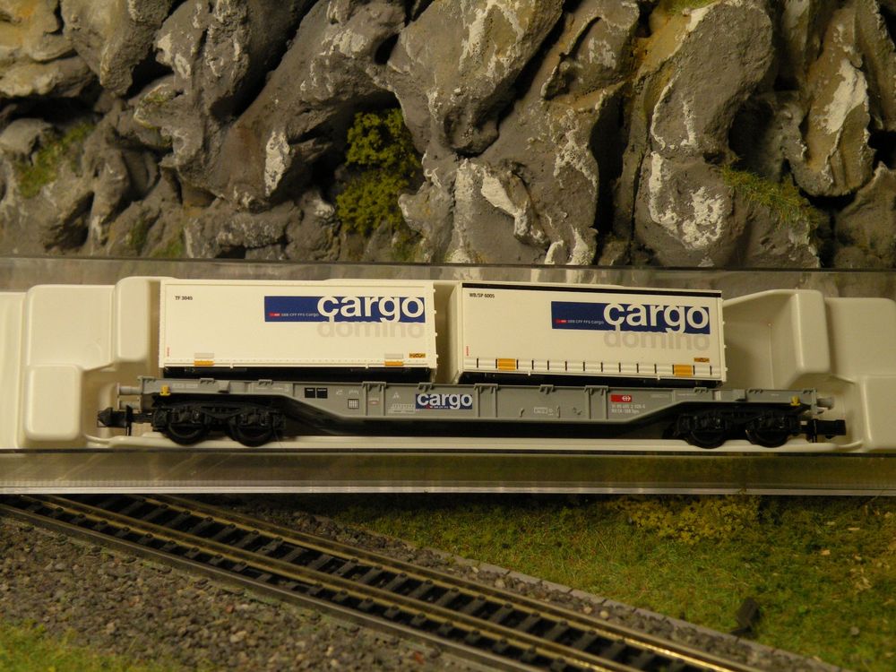 Fleischmann 8252 K: SBB Cargo Containerwagen, neuwertig (Neu (gemäss ...
