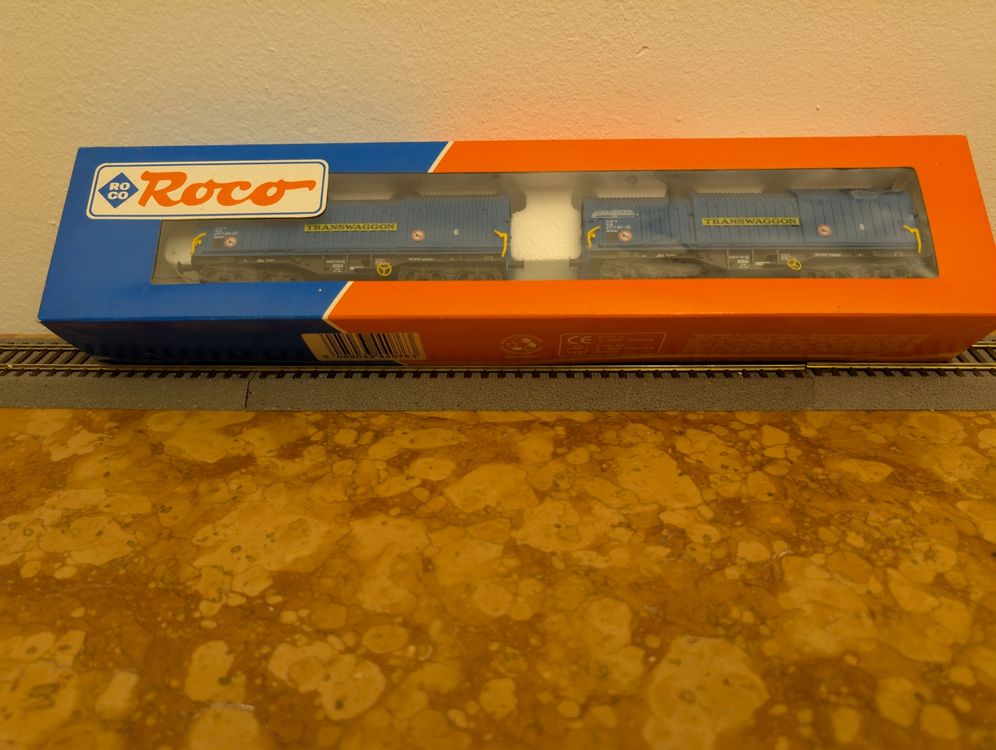 Roco Transwaggon Güterwagen H0 (2 Stück) 44076 (Gebraucht) in Mumpf für ...
