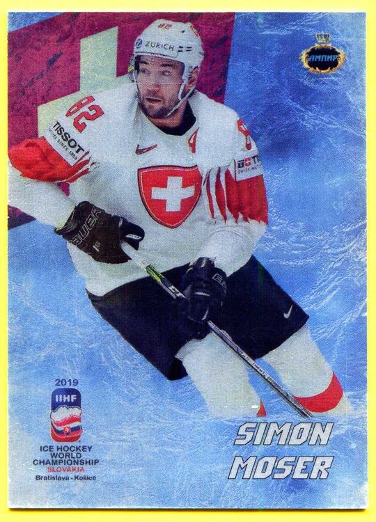 IIHF WM 2019 Simon Moser #82 / SUI14 Player Card | Kaufen auf Ricardo