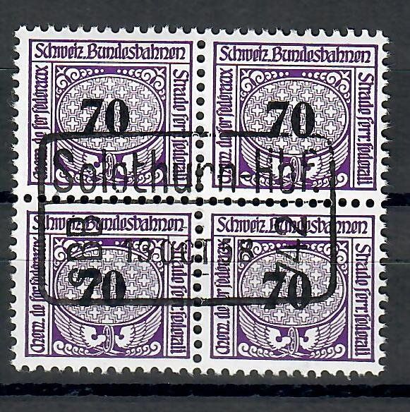 1958: Eisenbahnmarken Solothurn Vollstempel (Neu (gemäss Beschreibung ...