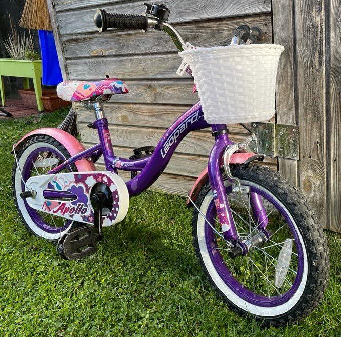 Kinder Velo Fahrrad Leopard Apollo lila rosa 14 Zoll | Kaufen auf Ricardo