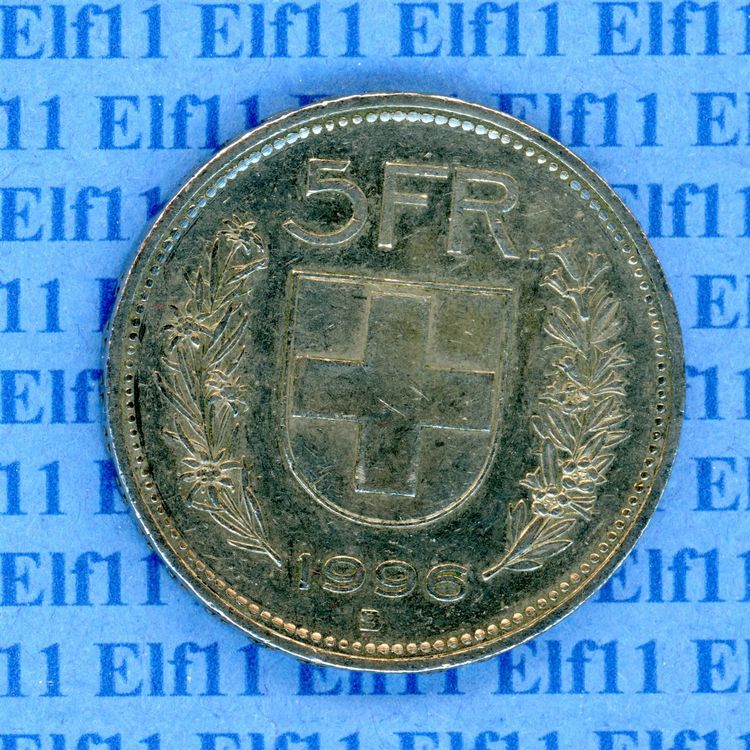 CHF___5.00 1996 -vz 5 Franken (Gebraucht) in Widnau für CHF 8 – mit Lieferung auf Ricardo kaufen