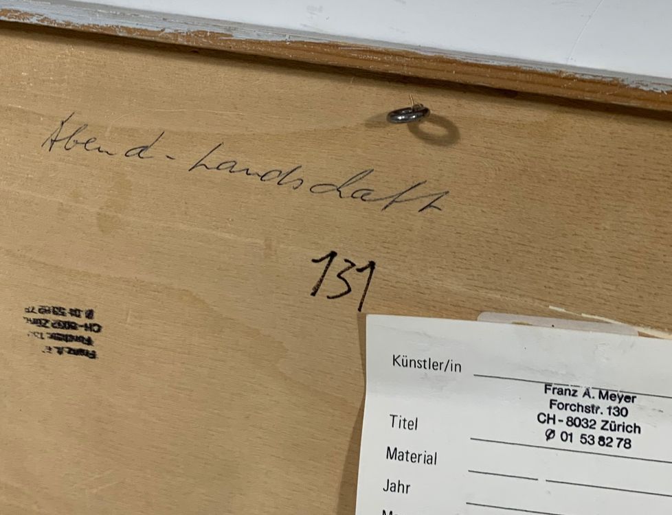 Franz Meyer (1909-?) Gemälde (Gebraucht) in Root für CHF 25 – mit Lieferung auf Ricardo kaufen