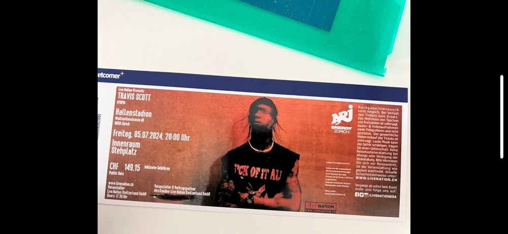 1x Travis Scott Konzert Stehplatz ticket | Kaufen auf Ricardo