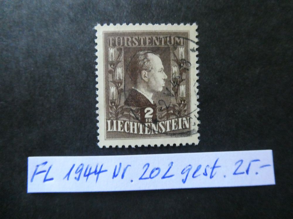 FL 1944 Nr. 202 gestempelt (Gebraucht) in Lausen für CHF 4 – mit Lieferung auf Ricardo kaufen