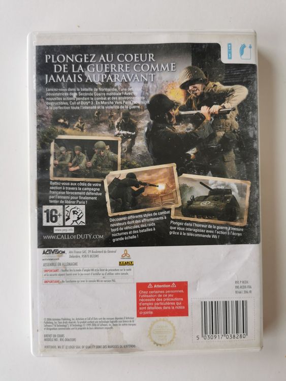 Wii - Call of Duty COD 3 en marche vers paris (Gebraucht) in Lenzburg ...