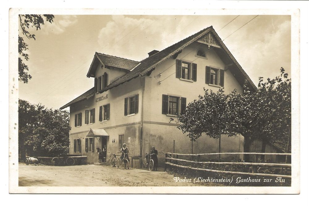 Vaduz - Lichtenstein - Gasthaus zur Au echt Foto-AK um 1925 (Gebraucht) in Engelburg für CHF 66. ...