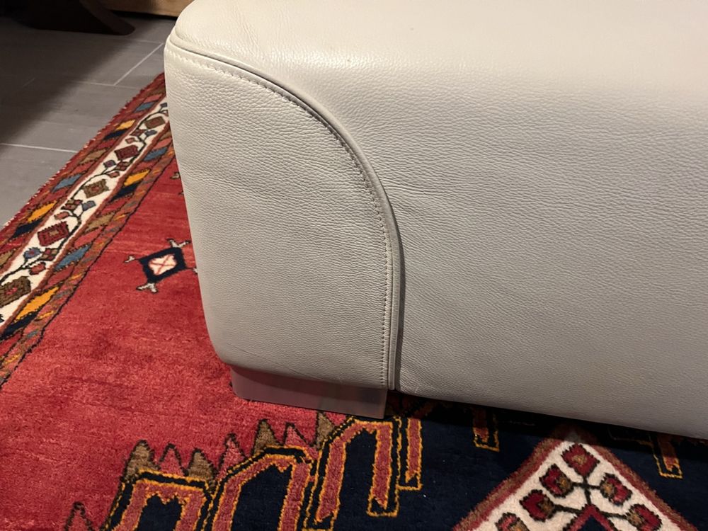 Walter Knoll Square Leder Hocker, Beige, Top Zustand! (Gebraucht) in ...