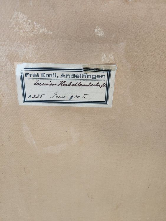Emil FREI (1882-1955) Gemälde (Gebraucht) in für CHF 55 – mit Lieferung ...