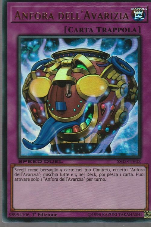 Tcg YU-GI-OH Speed Duel ANFORA DELL'AVARIZIA SS03 - ITV02 | Acheter sur Ricardo