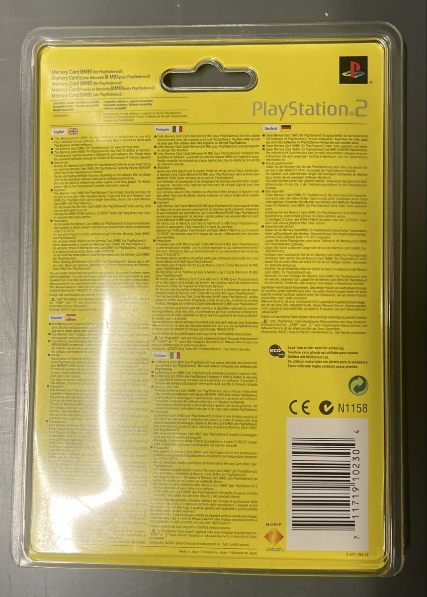 Original Sony Playstation 2 Memory Card (OVP) (Neu und originalverpackt ...