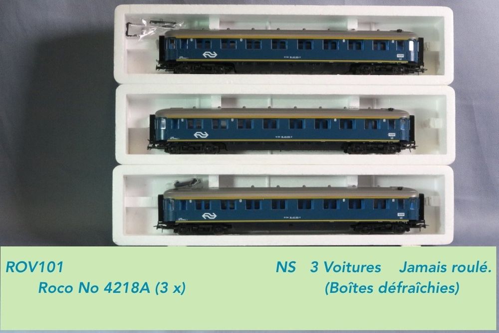 ROV101 NS 3 Voitures voyageurs Roco No 4218A (Neu (gemäss Beschreibung ...