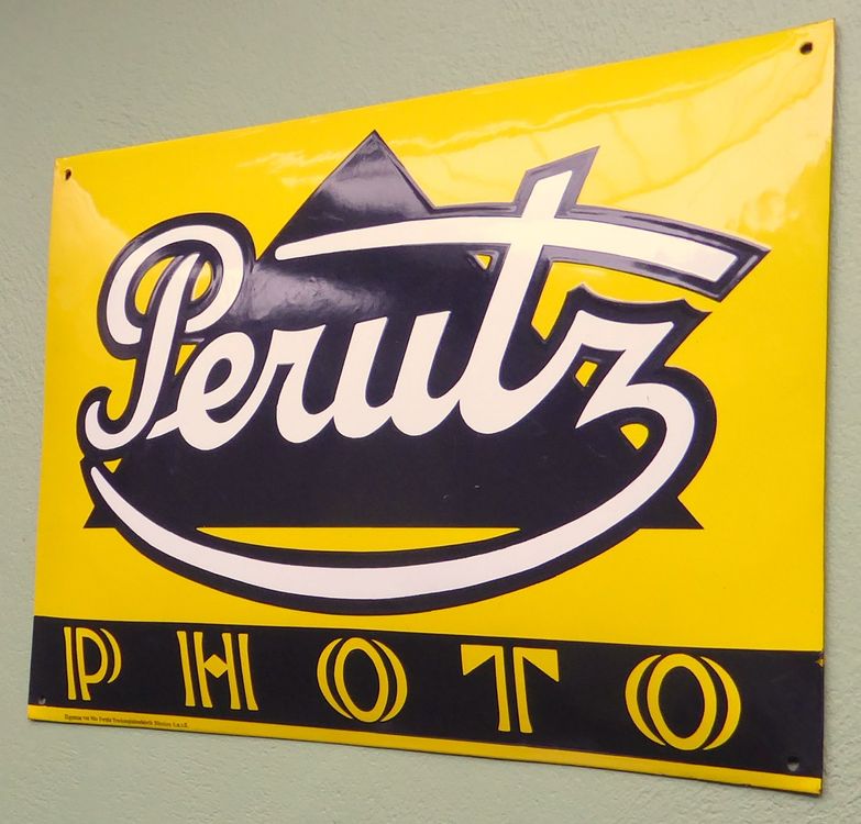 schönes altes original PERUTZ PHOTO FILM Reklame Emailschild | Kaufen ...