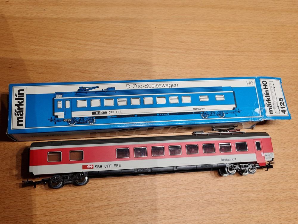 Märklin SBB D-Zug Speisewagen rot H0, Artikel 4125 (Gebraucht) in Zürich für CHF 10 – mit ...